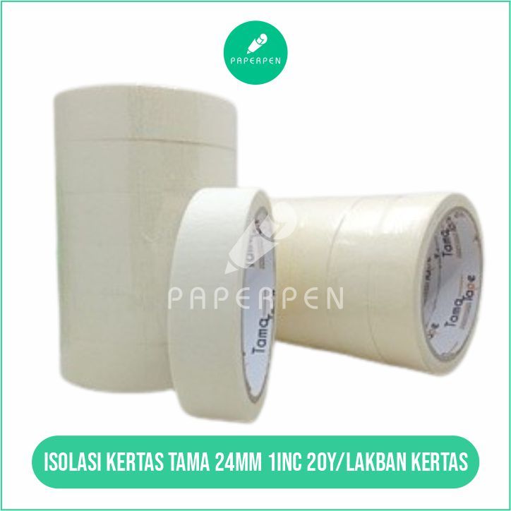 Jual Isolasi Kertas Tama 24Mm 1Inc 20Y/Lakban Kertas | Shopee Indonesia