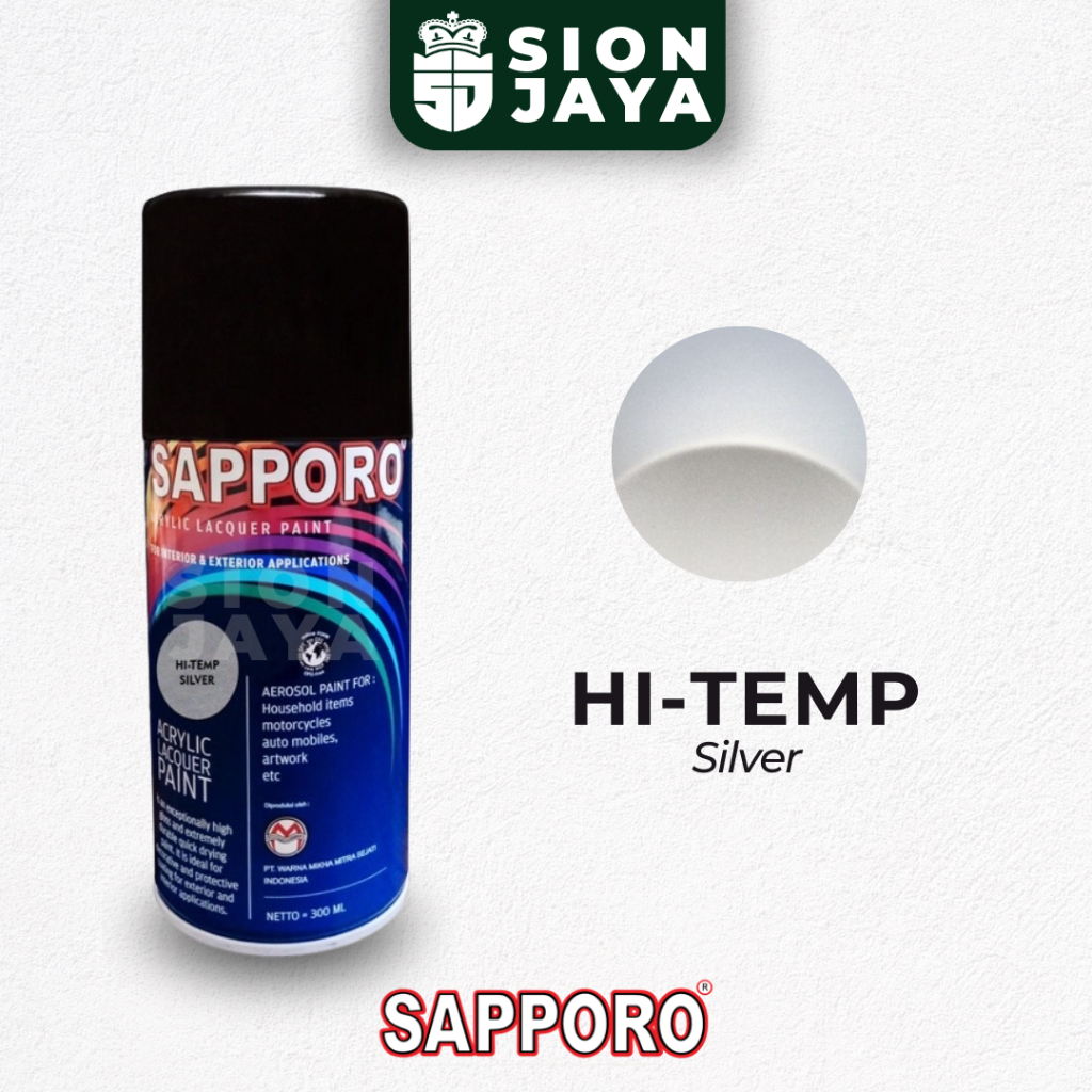 Jual [150ml/ 300ml] Hi-Temp/HITEMP/Cat Semprot/Pilox/Pylox ANTI PANAS TAHAN PANAS Sapporo Silver ...