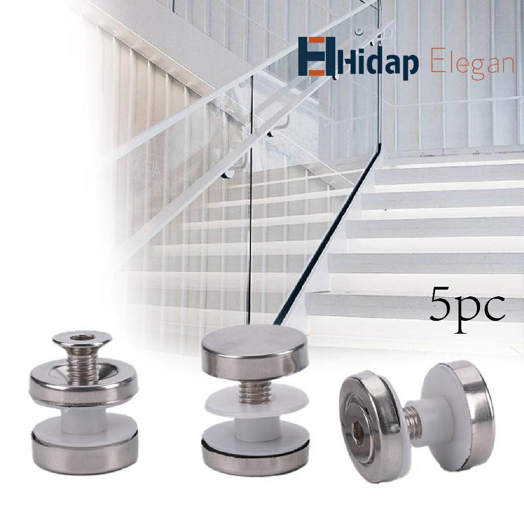 Jual 5pcs Baut Penjepit Kaca Stainless,Penjepit Kaca Dinding,Klem Jepit ...