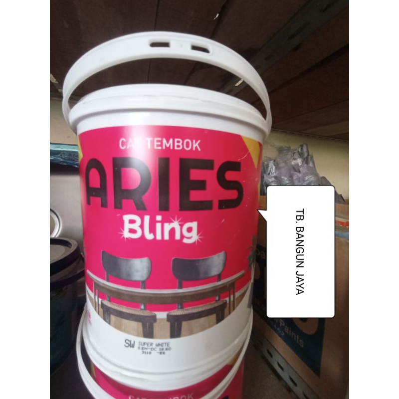 Jual CAT TEMBOK murah ekonomis 5KG ARIES BLING (WARNA PUTIH/SUPER WHITE ...