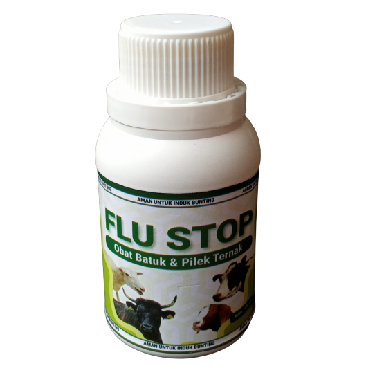 Jual FLU STOP 100ml - Obat flu batuk pilek pneumonia sapi kerbau ...
