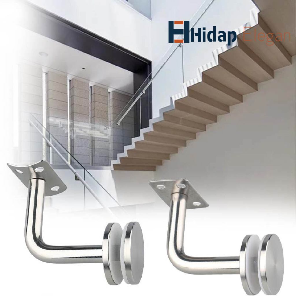 Jual JUN LANG 60mm Bracket Handrail Stainless,Glass Clamp Banister ...