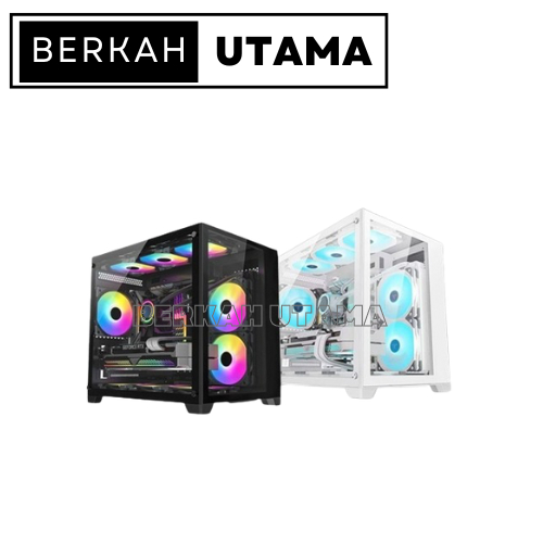 Jual NYK NEMESIS T75 TITANS BLACK WHITE CASING GAMING M-ATX - CASE PC ...