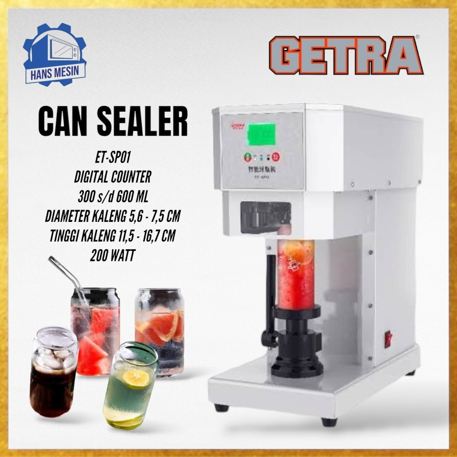 Jual GETRA can sealer machine / penyegel tutup kaleng ET-SP1 | Shopee ...