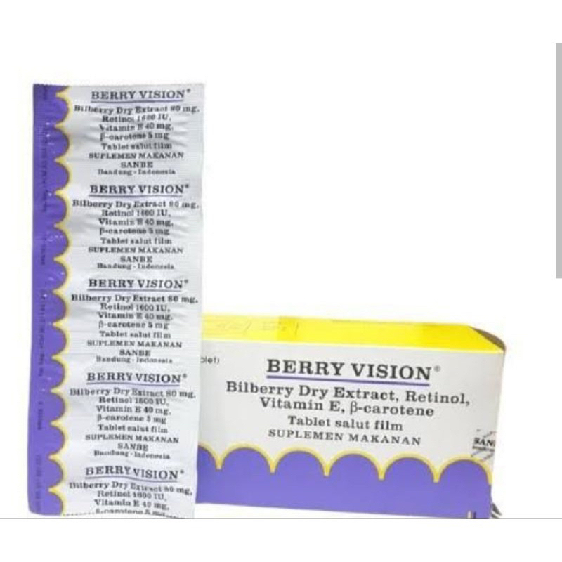 Jual BERRY VISION PER STRIP ISI 10 TABLET-STRIP UNGU. | Shopee Indonesia