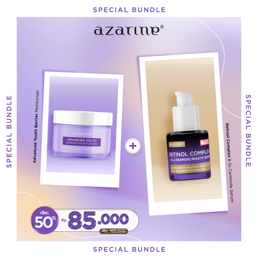 Jual Azarine Moisturizer Advanced Youth & Serum Retinol Complex & 5x ...