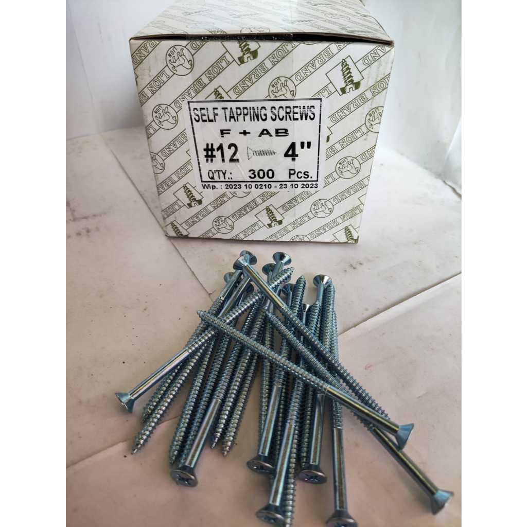 Jual Sekrup Taping FH+ 12x4" Lion Per Kotak // Self Tapping Screws F+AB ...