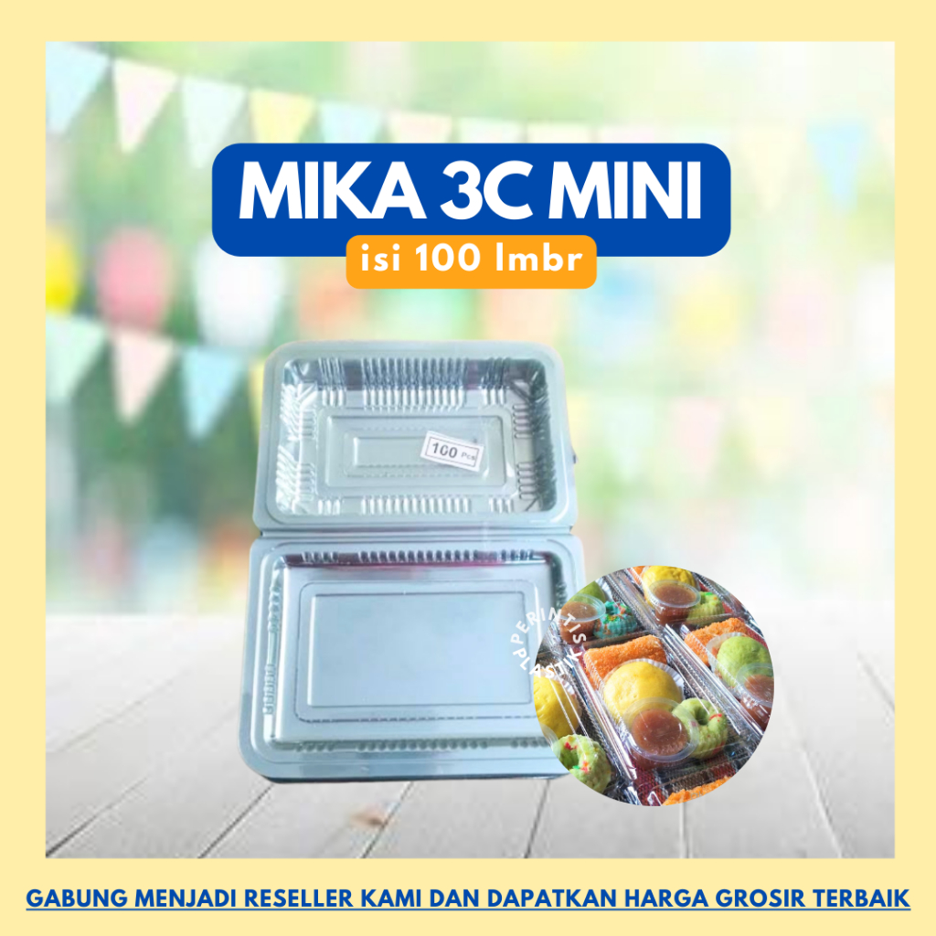 Jual Mika Plastik 3C MINI isi 100/Mika Plastik Makanan/Mika Plastik Kue ...