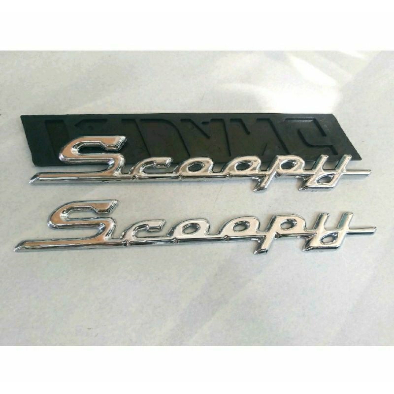 Jual Emblem scoopy fi lama / Emblem scoopy timbul chrome / Emblem honda ...
