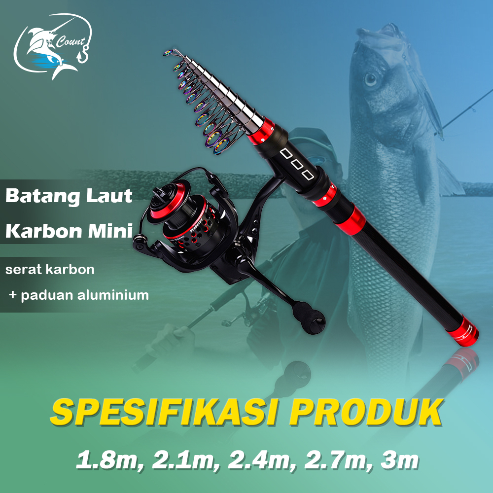 Jual Pancing 1.8M / 2.1M / 2.4M / 2.7M / 3M / Joran Pancing Dengan ...