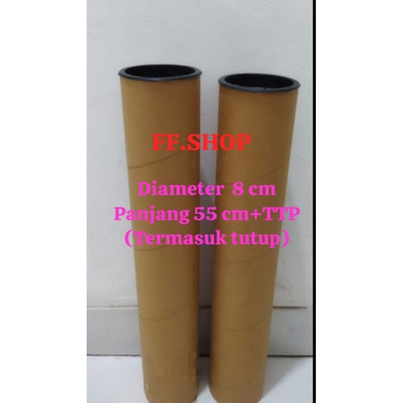 Jual Tabung Packing Dm 8 x 55 cm + Ttp/Tube Paper Core/selongsong (sudah termasuk tutup ...