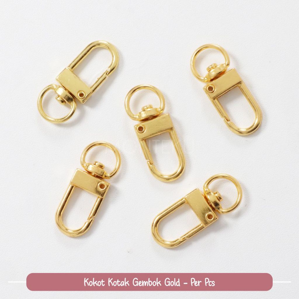 Jual Per PCS Kokot Kotak Gembok Gold Kait Mini Cantolan Murah | Shopee ...