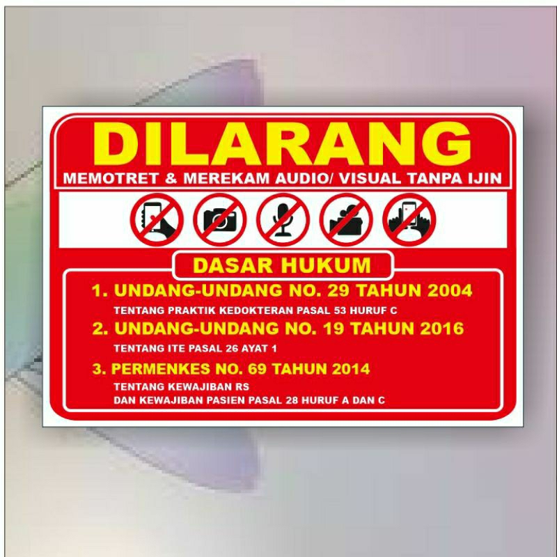Jual stiker dilarang merekam gambar atau video | Shopee Indonesia