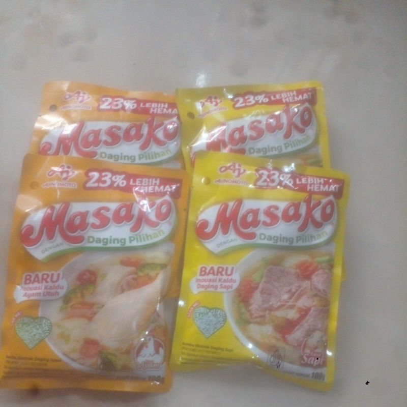 Jual Masako bumbu kaldu rasa ayam atw daging sapi 100 gram | Shopee ...