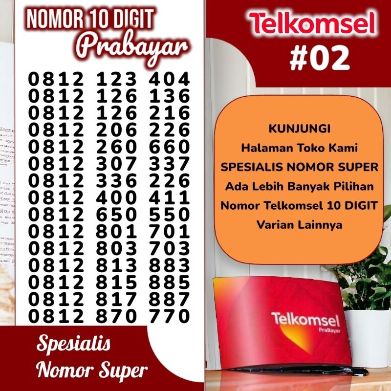 Jual Nomor Cantik simPATI 10 Digit - Kartu Perdana Telkomsel Prabayar - Nomer Cantik 10 Digit ...