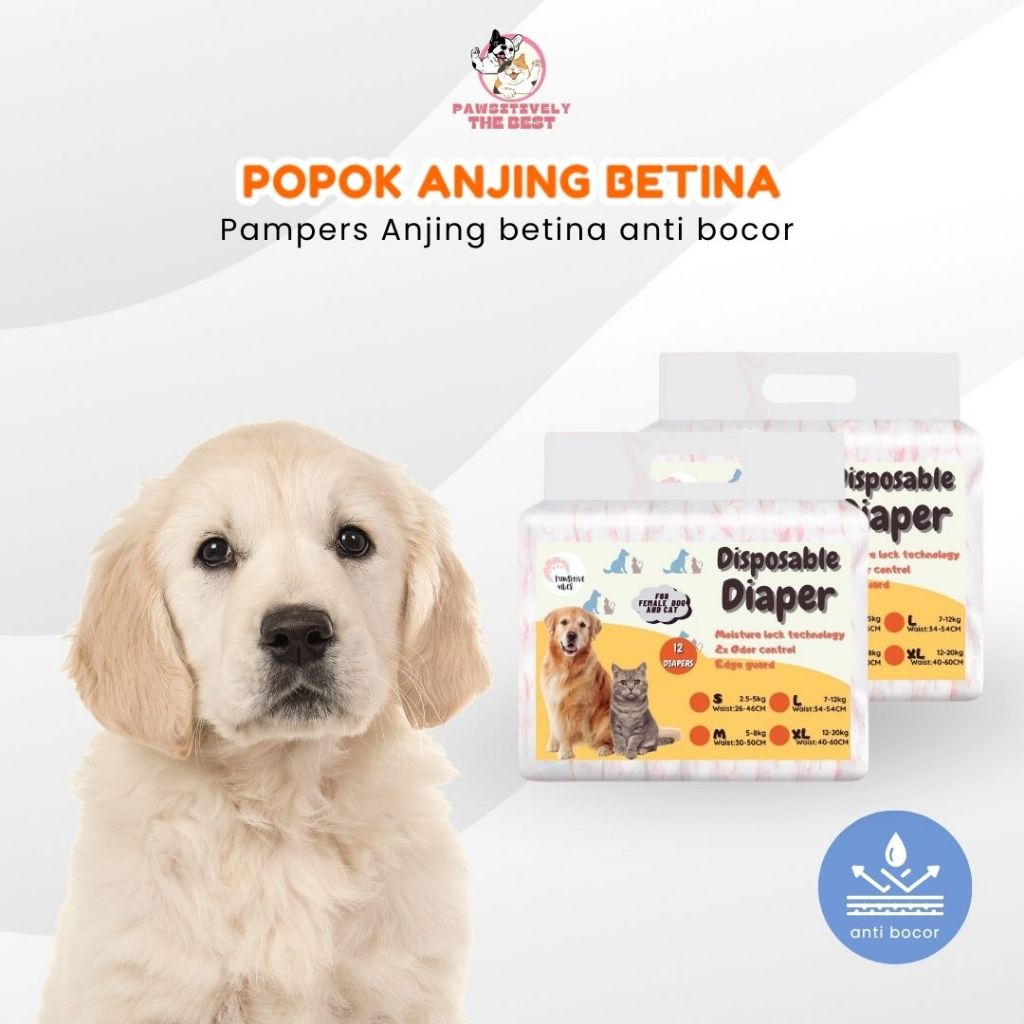 Jual Popok Anjing Betina/Jantan Merk Dono - Popok Hewan Bahan Lembut ...