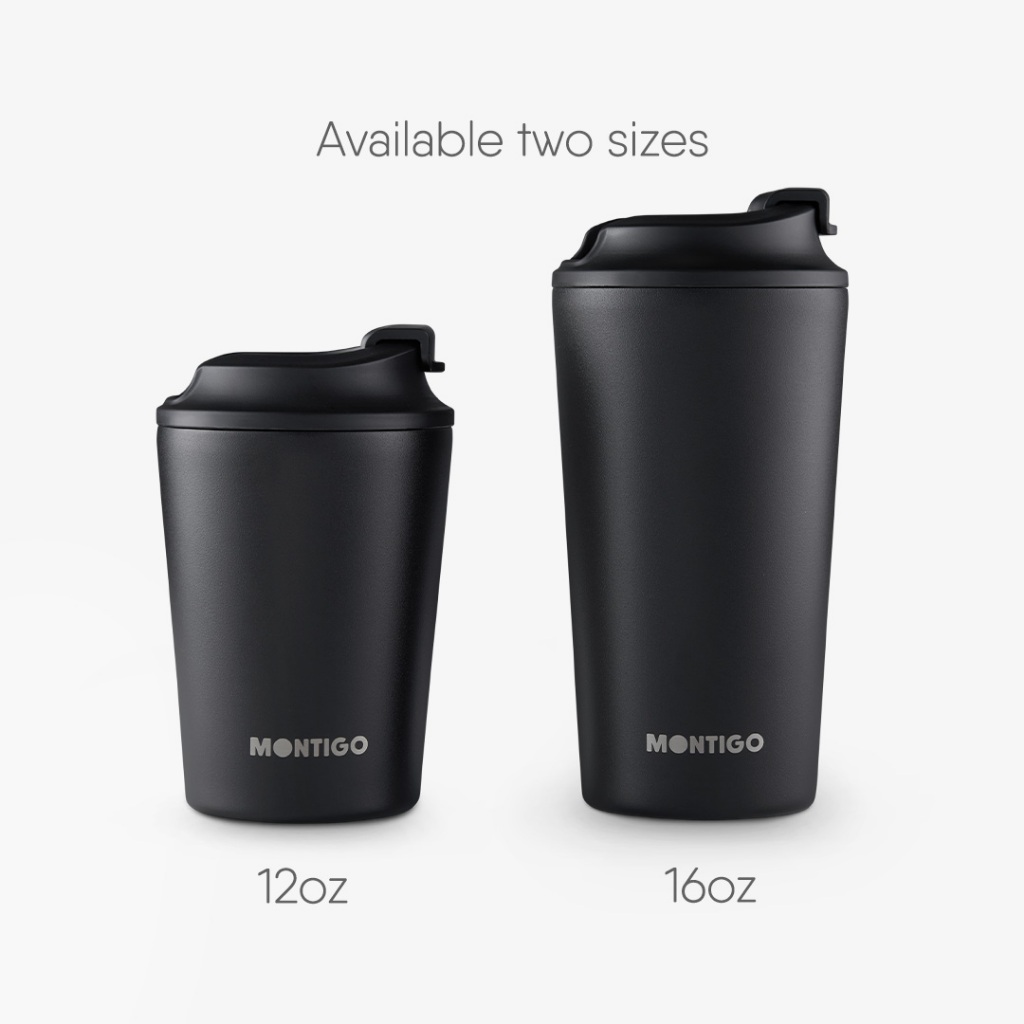Jual Montigo | Sense Coffee Cup 12oz - 340ml Black | Shopee Indonesia