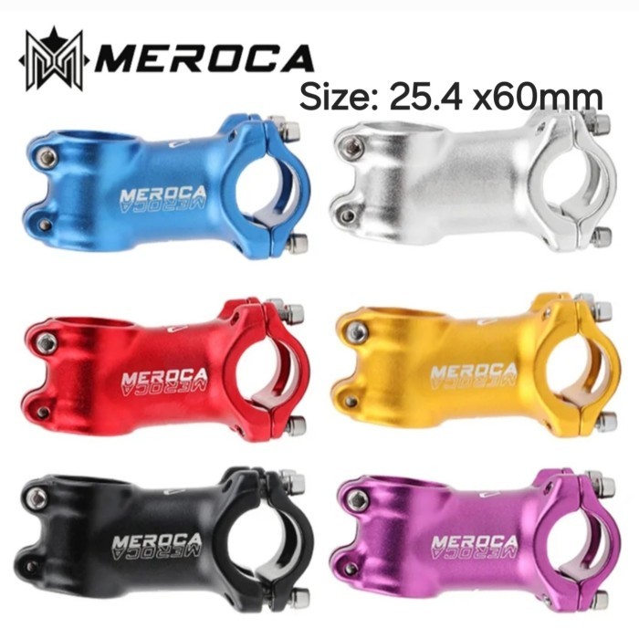 Jual Meroca Stem Sepeda 25.4mm panjang 60mm Handlebar Stang Stem Sepeda ...