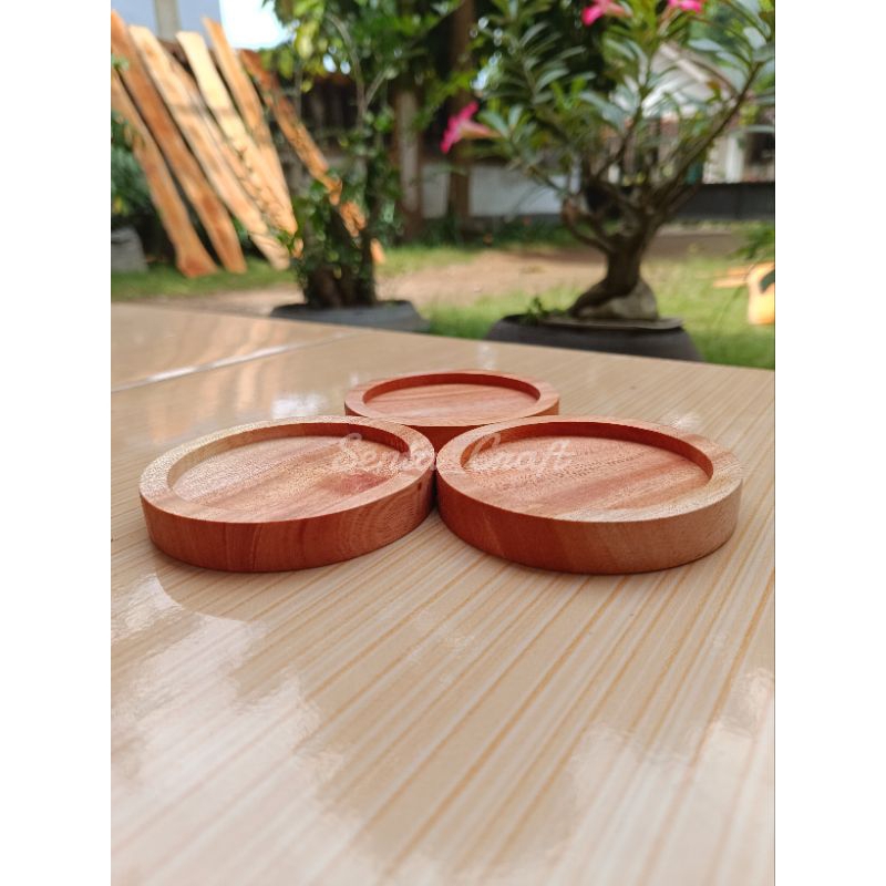 Jual tatakan gelas kayu mahoni,coaster kayu, alas gelas kayu mahoni, UK ...