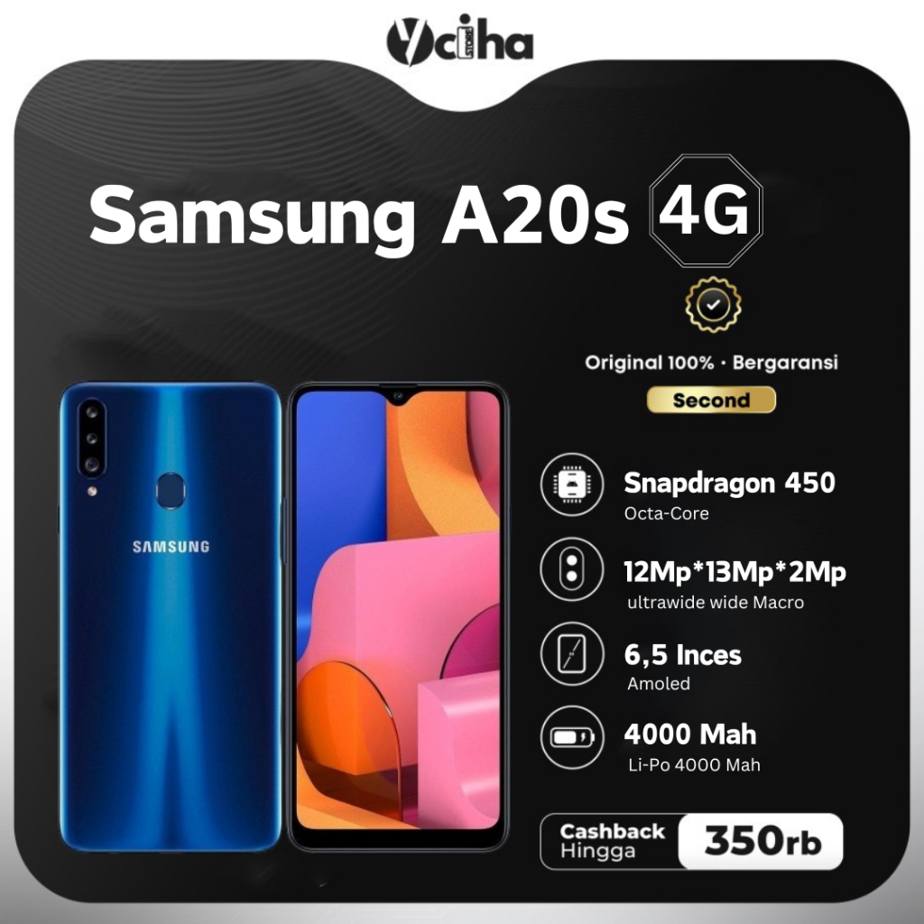 Jual Samsung Galaxy A20s 3/32 second mulus | Shopee Indonesia