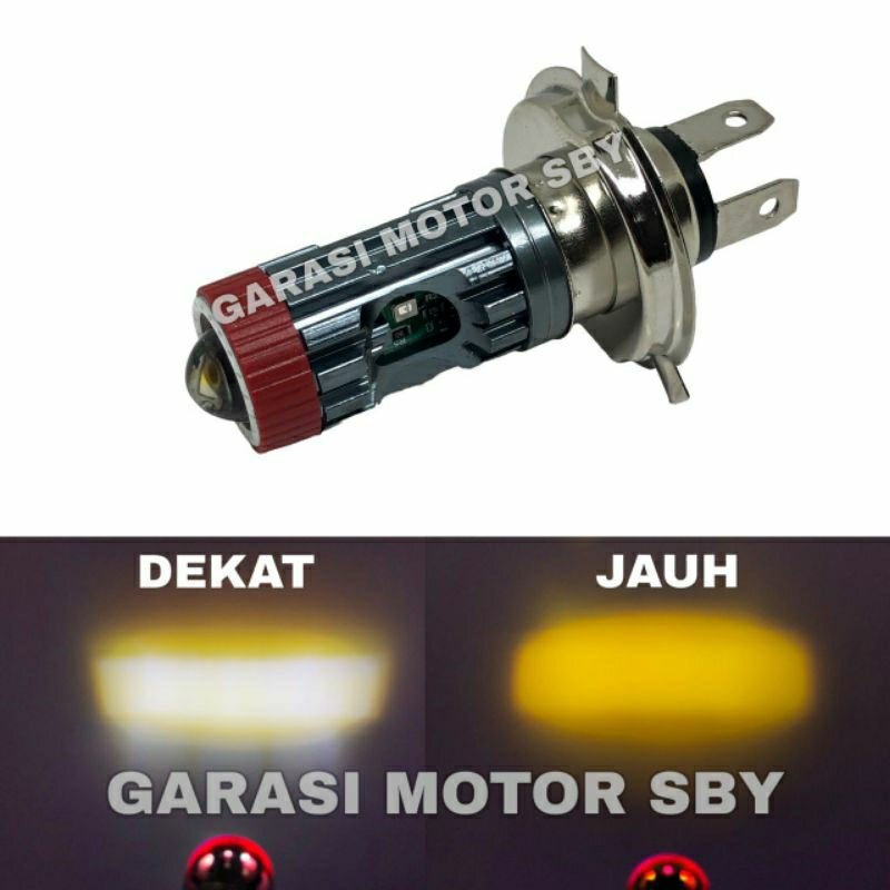 Jual Lampu depan LED 2 warna plus senja Biru - Lampu utama LED putih ...