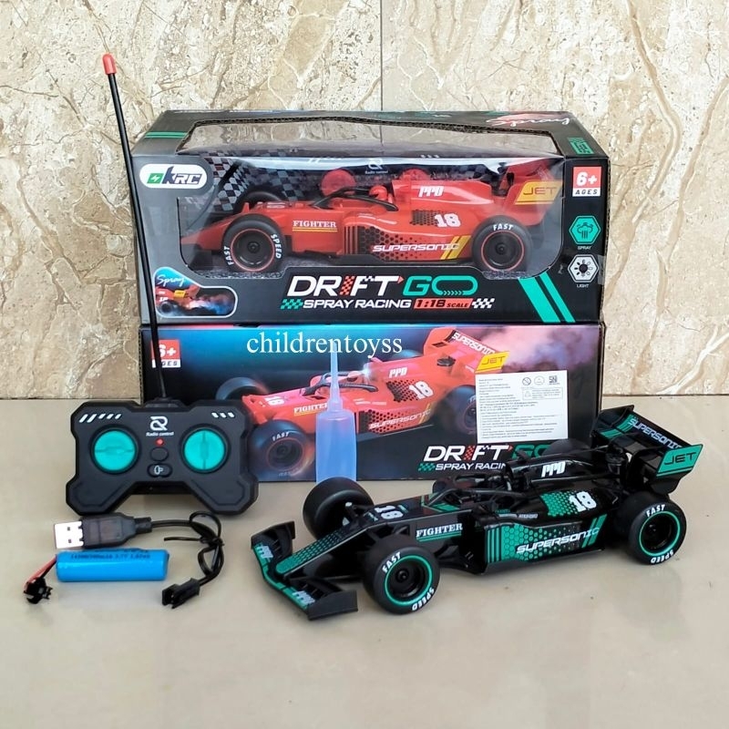 Jual Mainan Mobil RC Formula Car Drift Go Spray / Mobil Remote Control ...