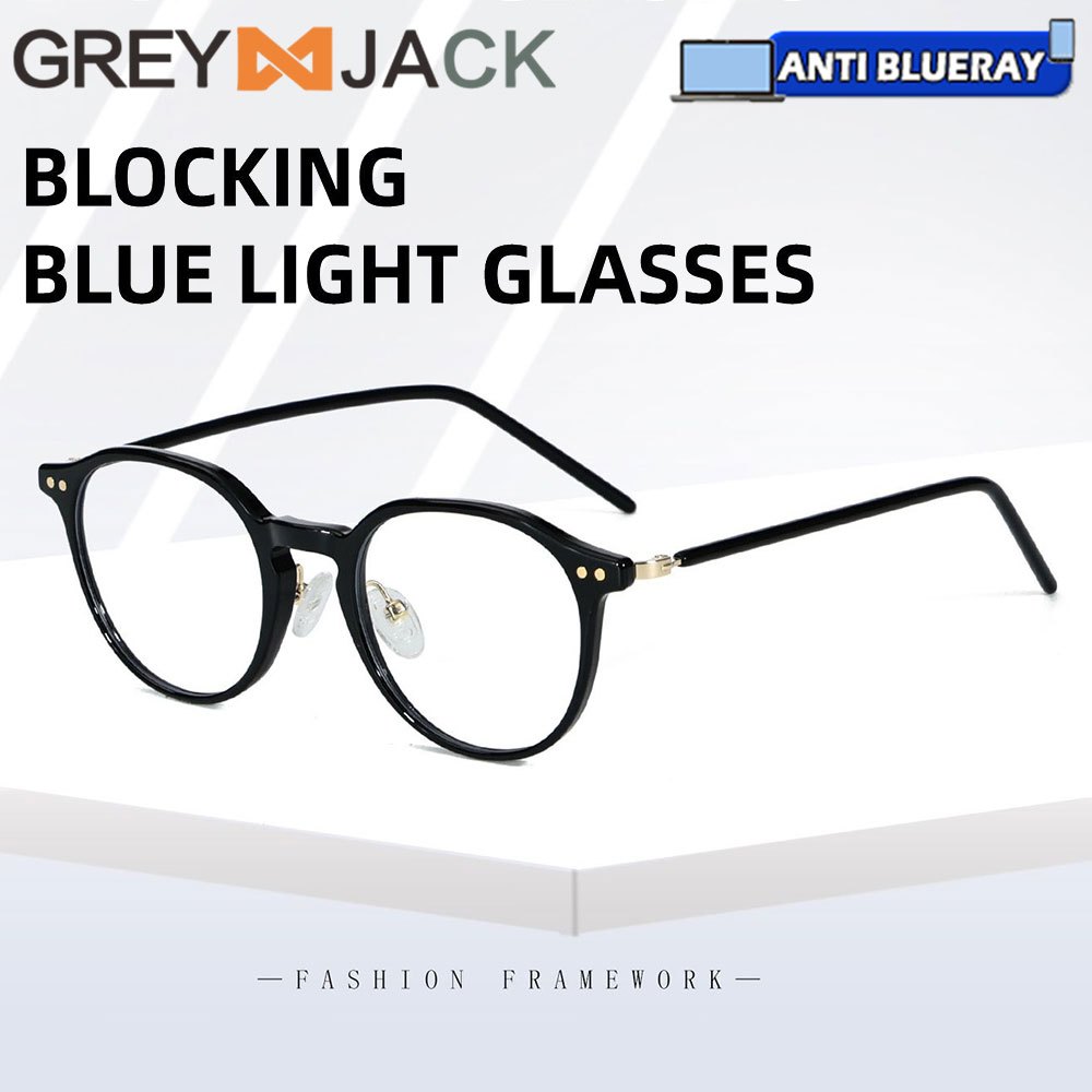 Jual Grey Jack Kacamata Antiradiasi Blueray Model Bulat Oval Bahan TR90 ...