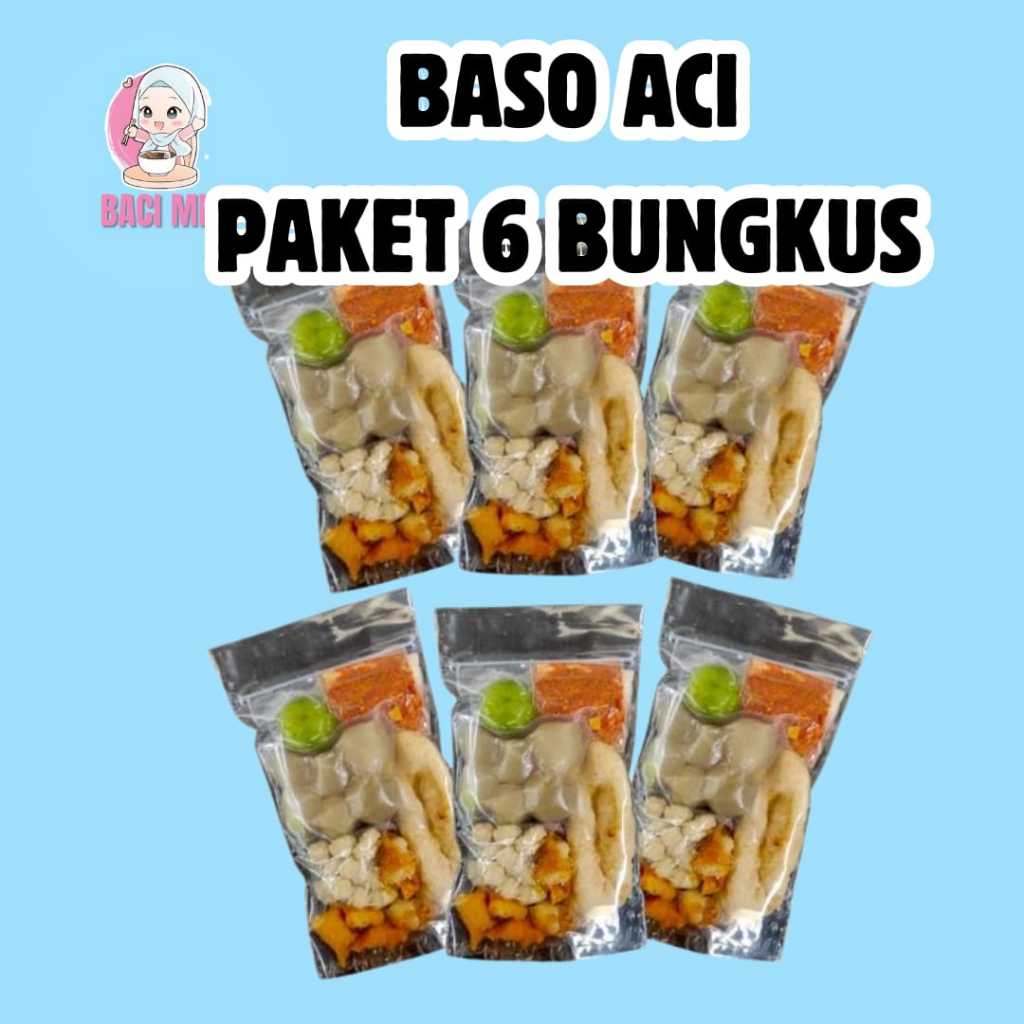 Jual [PAKET USAHA MINI] 6 BUNGKUS BASO ACI INSTAN MK SNACK | Shopee ...