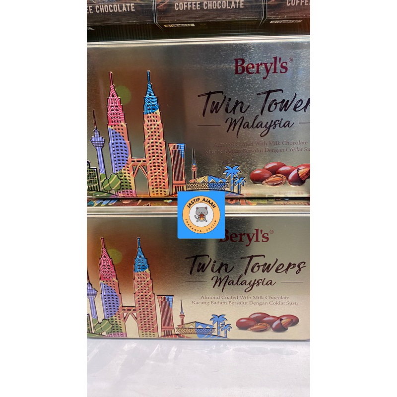 Jual Beryl's Twin Towers Malaysia Almond Coated With Milk Chocolate ...