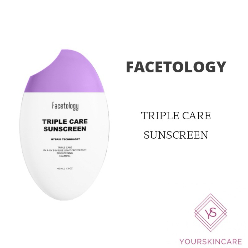 Jual Facetology Triple Care Sunscreen SPF 40 - 40ml | Shopee Indonesia