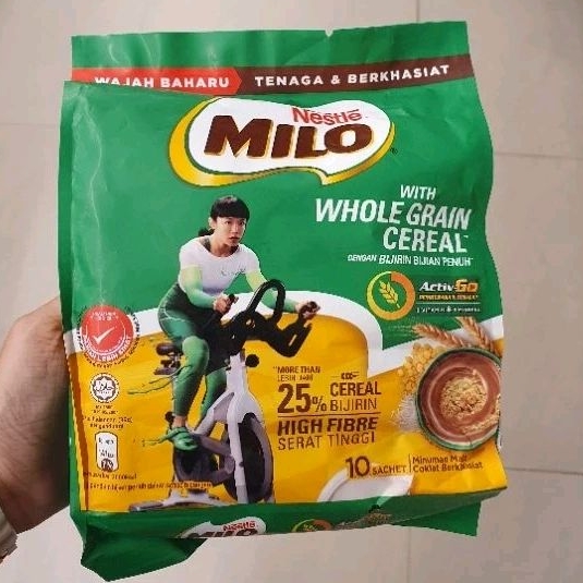 Jual Milo nestle ACTIVE GO with whole grain cereal ( 10 sachets ...