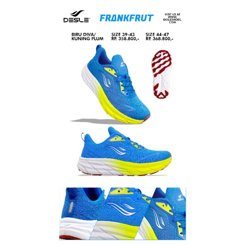 Jual DESLE SEPATU RUNNING PREMIUM FRANKFURT | Shopee Indonesia