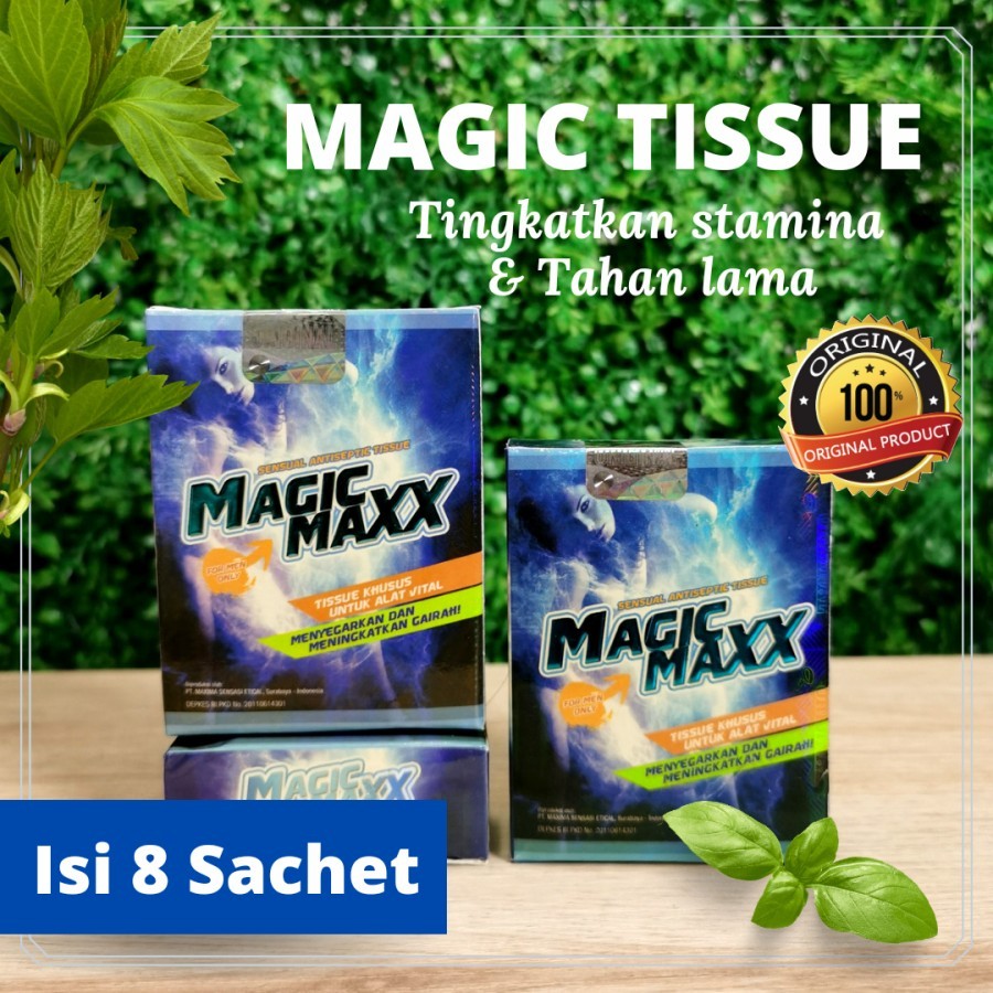 Jual Tissue Magic Maxx - 8 Sachet (Tisu Antiseptik Pria / Magic Power ...