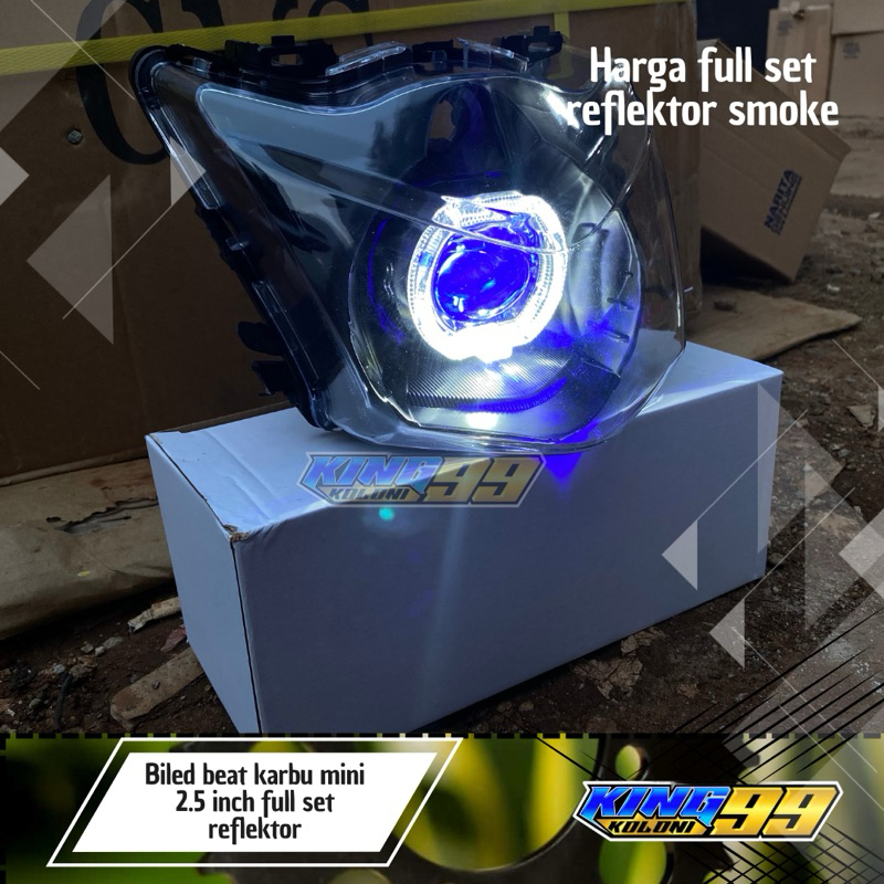 Jual Lampu led biled beat karbu mini 2.5 inch full set | Shopee Indonesia