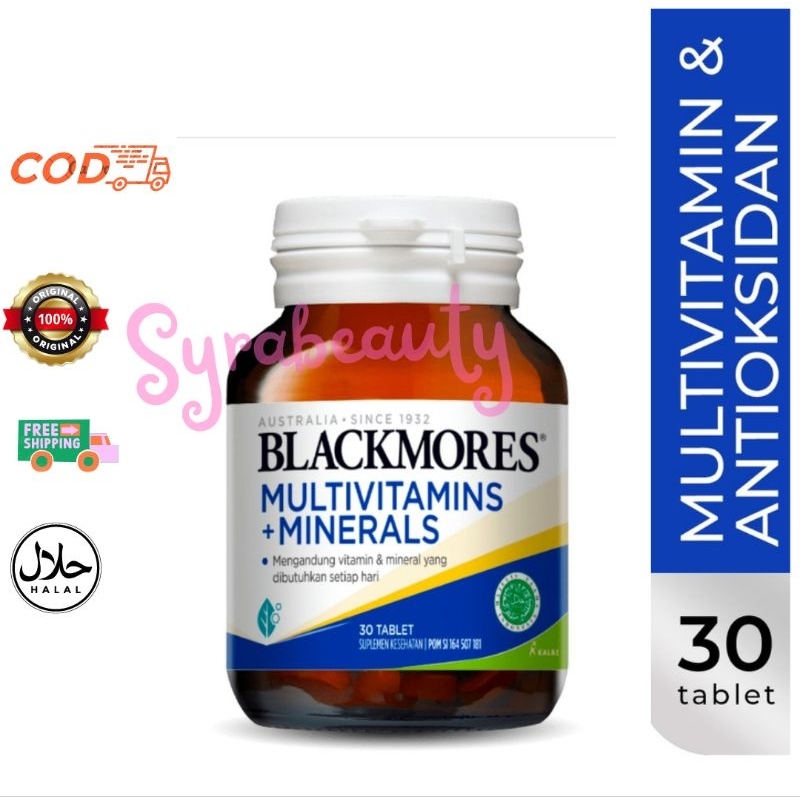 Jual Blackmores Multivitamins Plus Minerals BPOM Kalbe 30 Tab | Suplemen Vitamin Dan Mineral ...