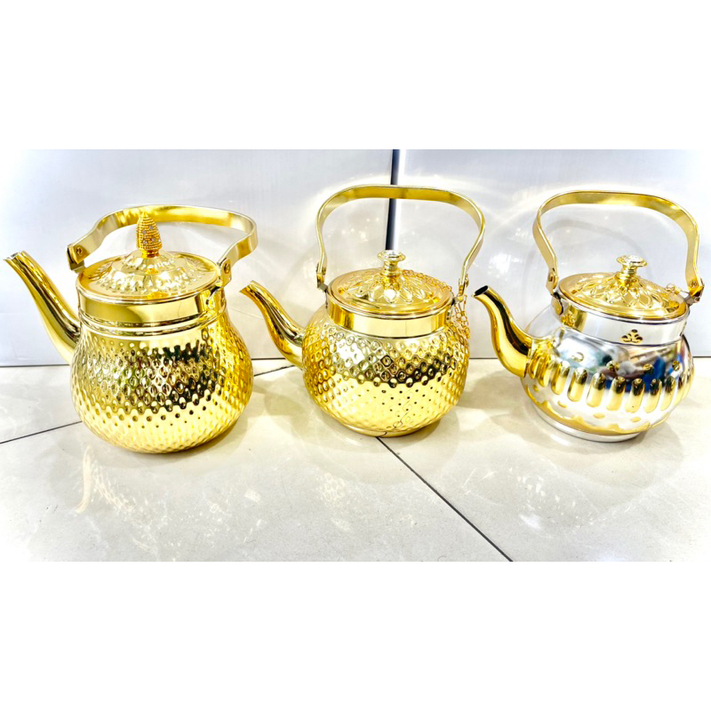 Jual Golden Arabian Kettle 1.3L teko arab emas Stainless steel | Shopee ...