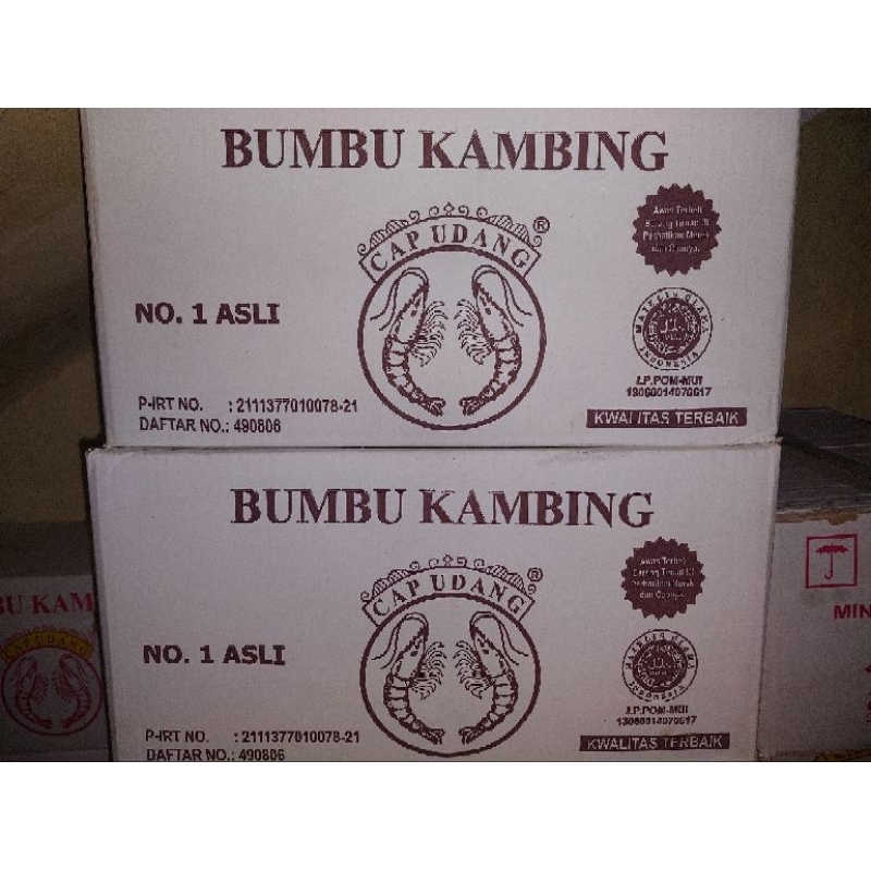 Jual Bumbu kambing cap udang kemasan 1kg Karton (isi karton 12kg ...