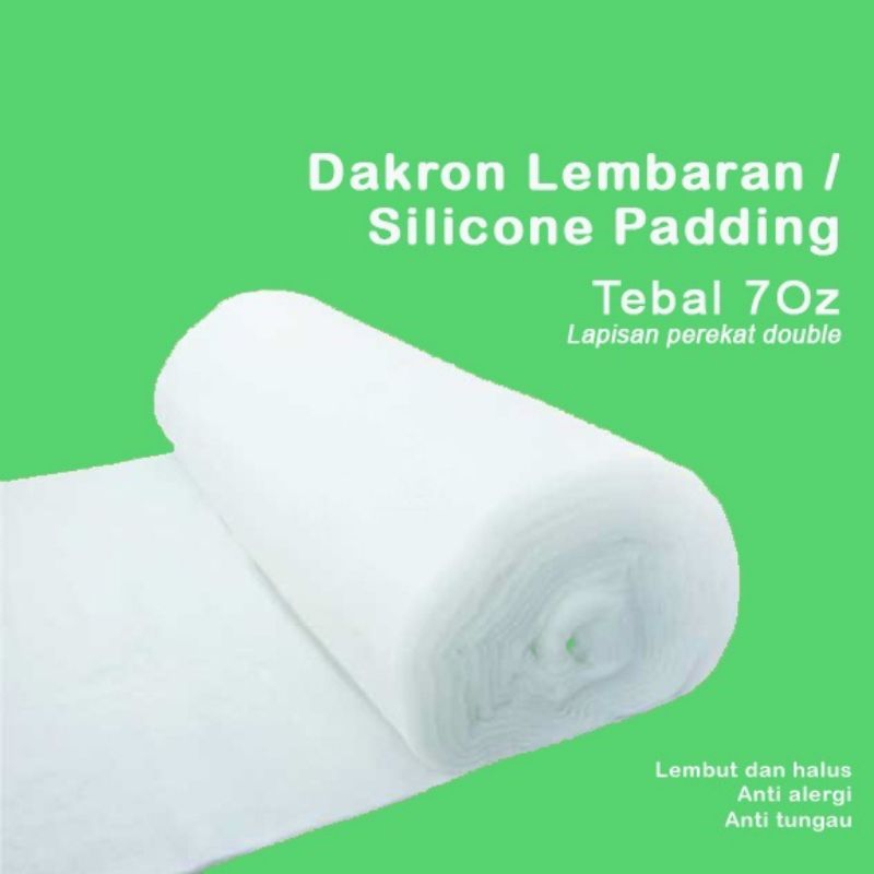 Jual Dakron Lembaran Per Meter Lebar 2,4 M I Silicone Padding Tebal 7oz ...