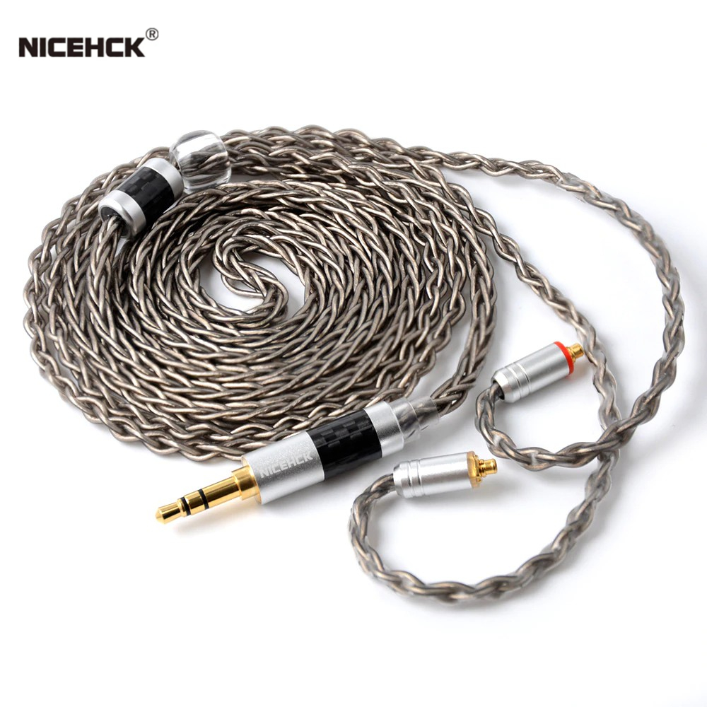 Jual NICEHCK 8 Core Silver Plated and Copper Mixed Earphone Cable 3.5m ...