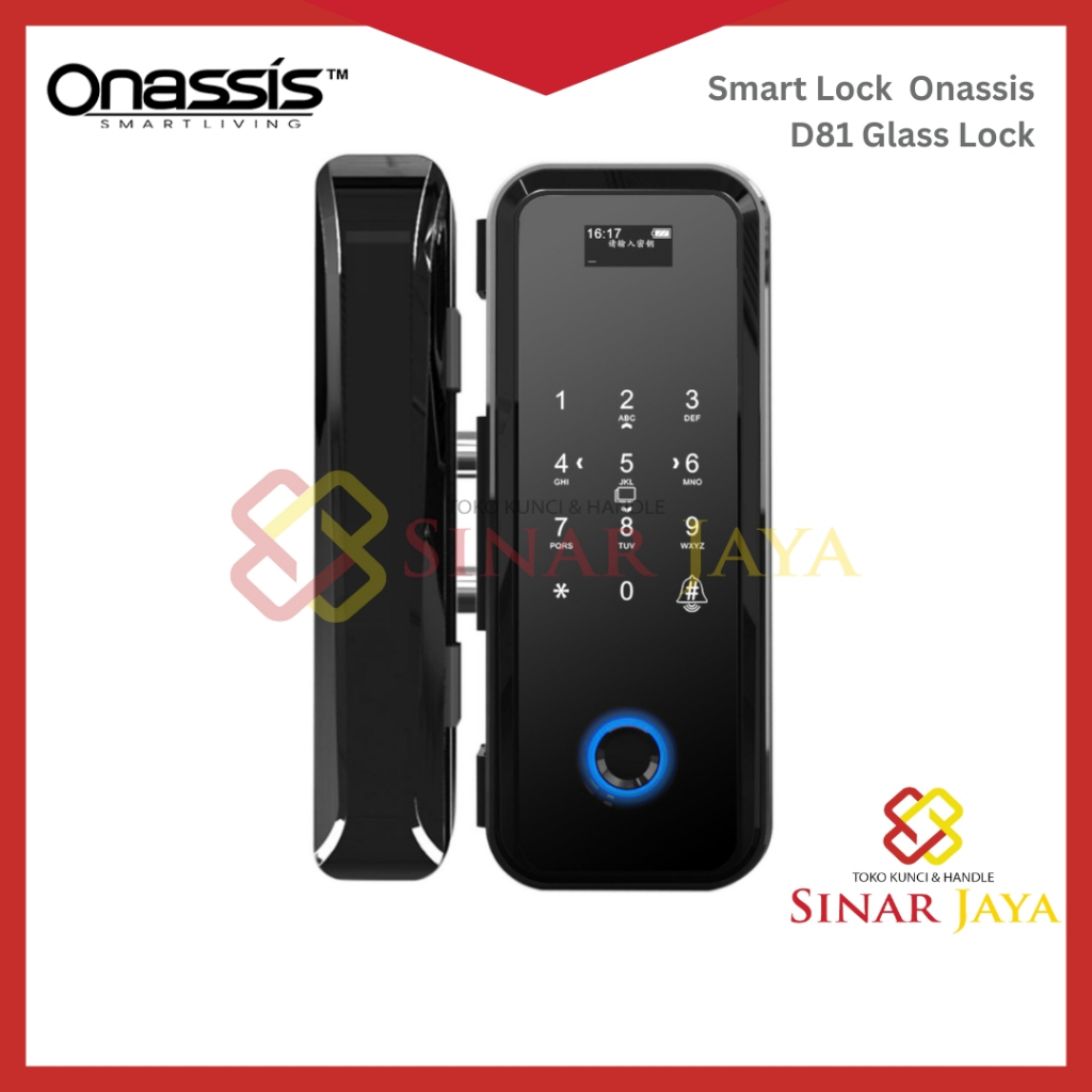 Jual Digital Lock Onassis D81 for Glass Door Kunci Digital Onassis ...