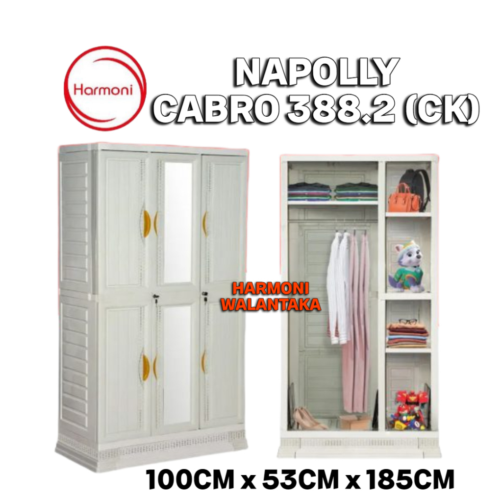 Jual LEMARI PLASTIK NAPOLLY 3 PINTU LEMARI PLASTIK NAPOLLY CARBO 388.2 ...