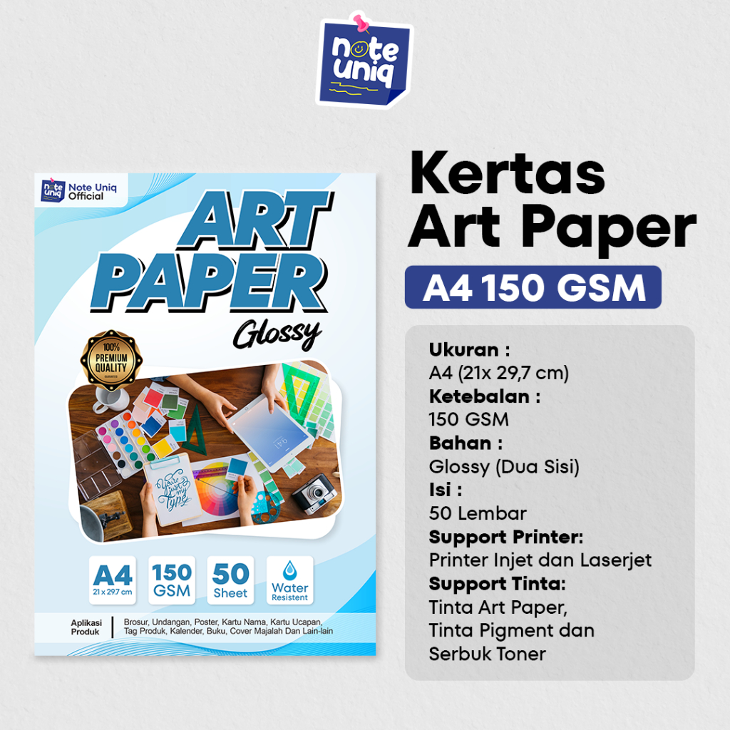 Jual Kertas Art Paper Glossy A4 150 GSM - Isi 50 Lembar | Shopee Indonesia