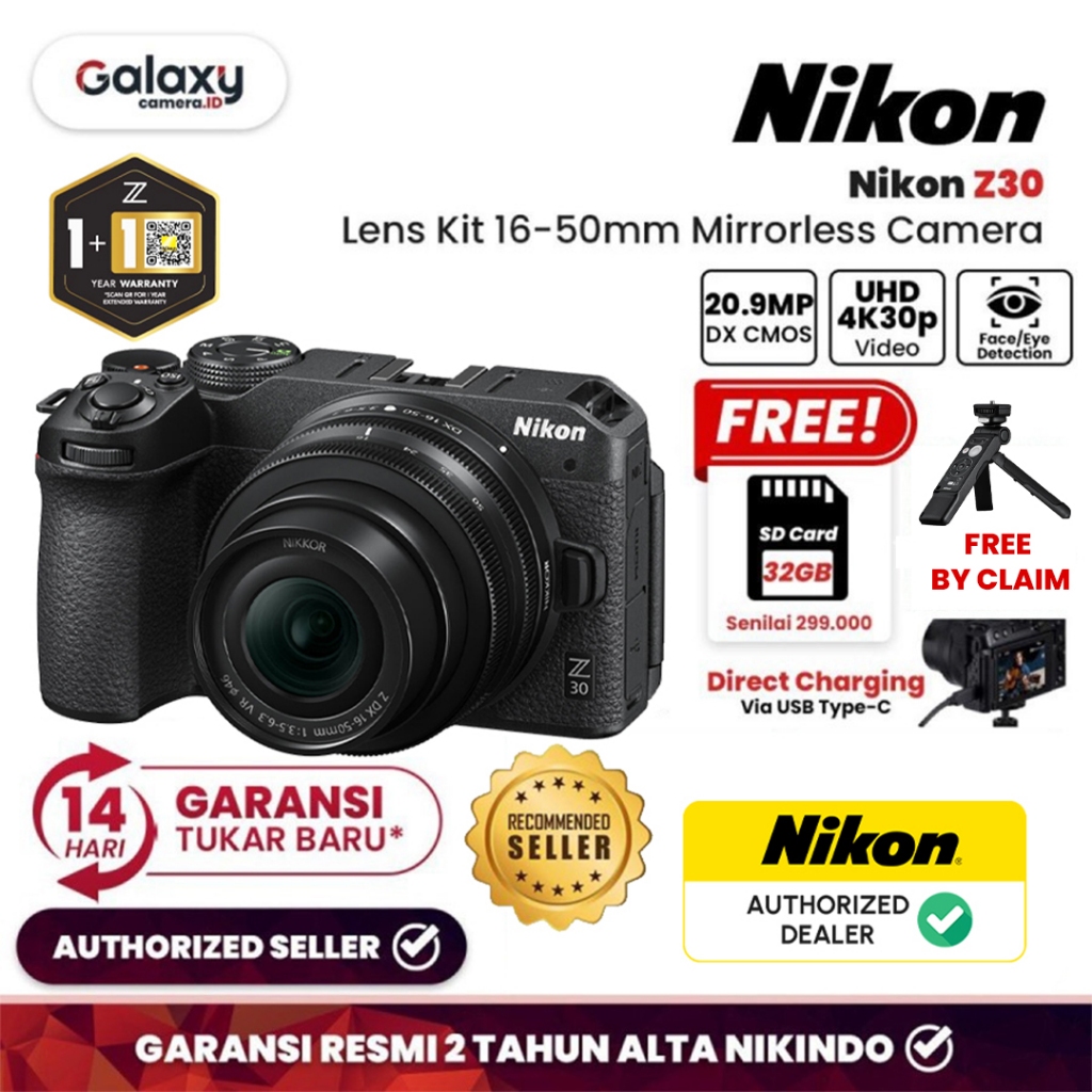Jual Nikon Z30 Kit 16-50mm Mirrorless Camera Nikon Z 30 16-50 mm RESMI | Shopee Indonesia