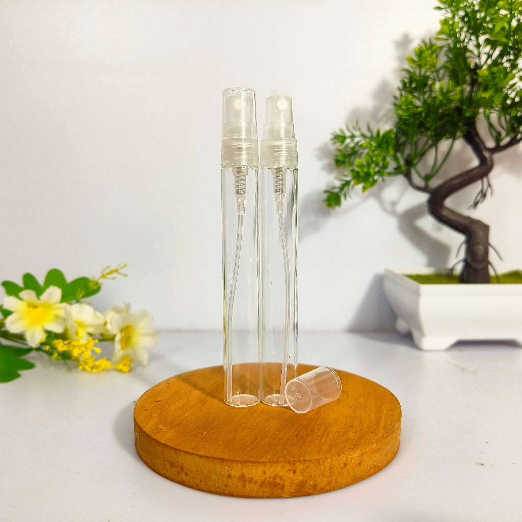 Jual Botol kaca spray semprot parfum mini travel portable tebal refill isi ulang varian 10ml ...