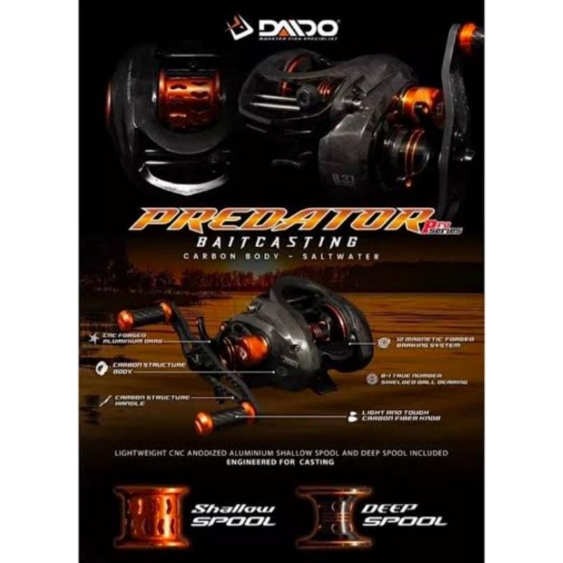 Jual Reel Bc Daido Predator Pro Series 200L | Shopee Indonesia