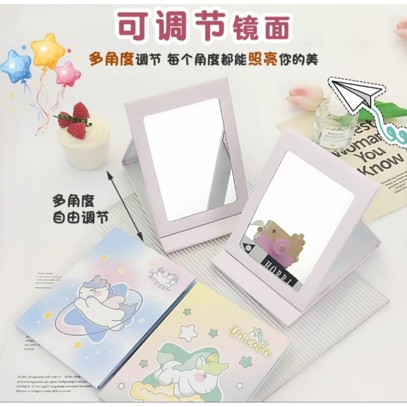 Jual VIRGO CERMIN LIPAT UK 15X11CM COVER LUCU-KACA BUKU PORTABLE ...