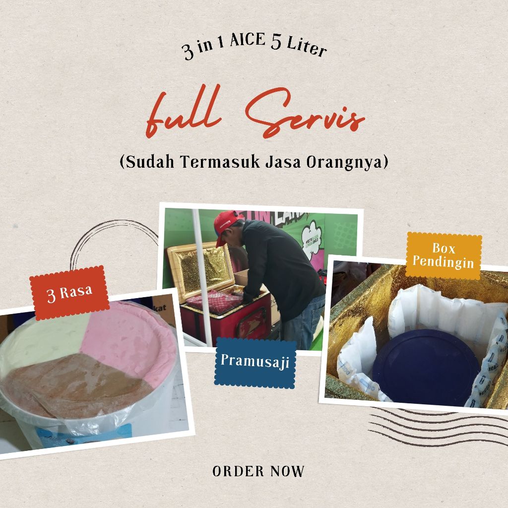 Jual Paket Es krim Acara/Event/Hajatan/Wedding/Khitanan/Es krim AICE 5 liter/Ice Cream AICE 5L ...