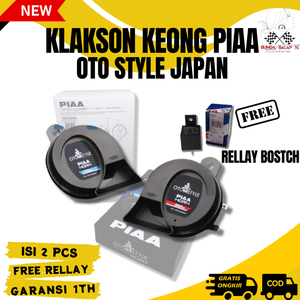 Jual PIAA Klakson Keong OTO STYLE HORN 12V / 112dB Klakson GTA KLAKSON PIAA Motor Mobil Oto ...