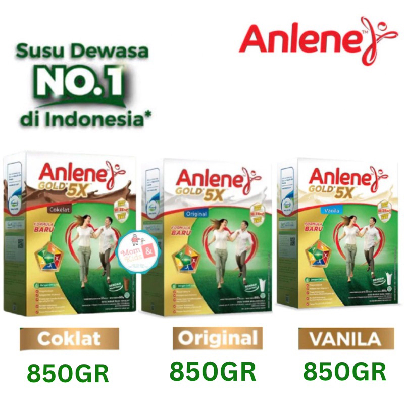 Jual ANLENE GOLD 5X VANILA ORIGINAL COKLAT 825GR 850GR | ANLENE GOLD 5 ...