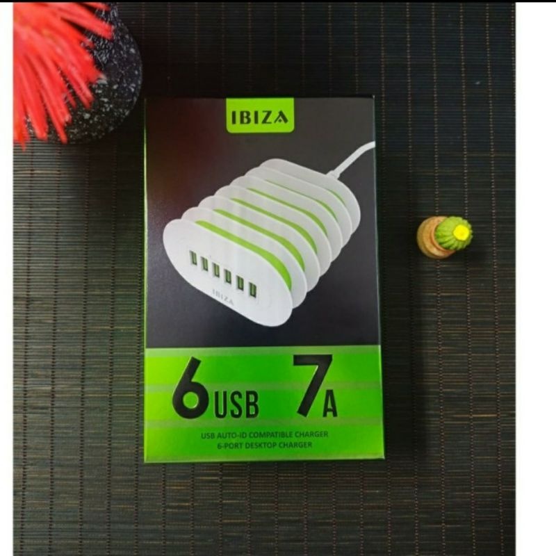 Jual ibiza usb charger 6usb 7A / charger 6usb ibiza a6702 / desktop charger 6usb a6702 ibiza ...